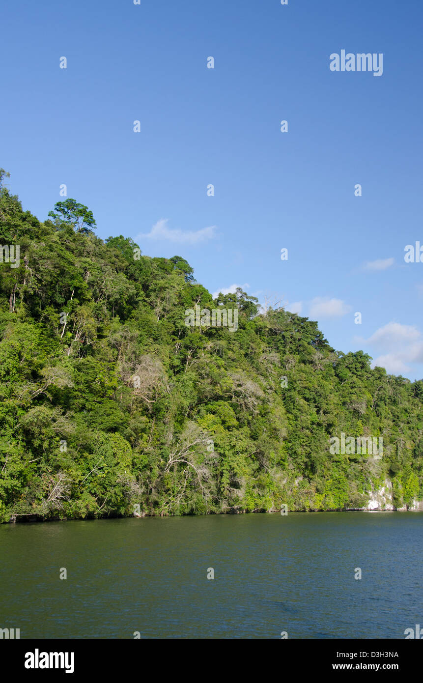 Guatemala, Rio Dulce National Park. Rio Dulce (Sweet River) runs from ...