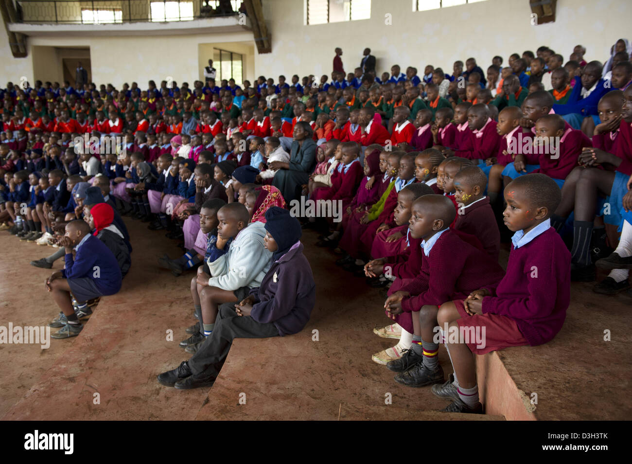 School children watching the show at Bomas of Kenya, Nairobi, Kenya ...