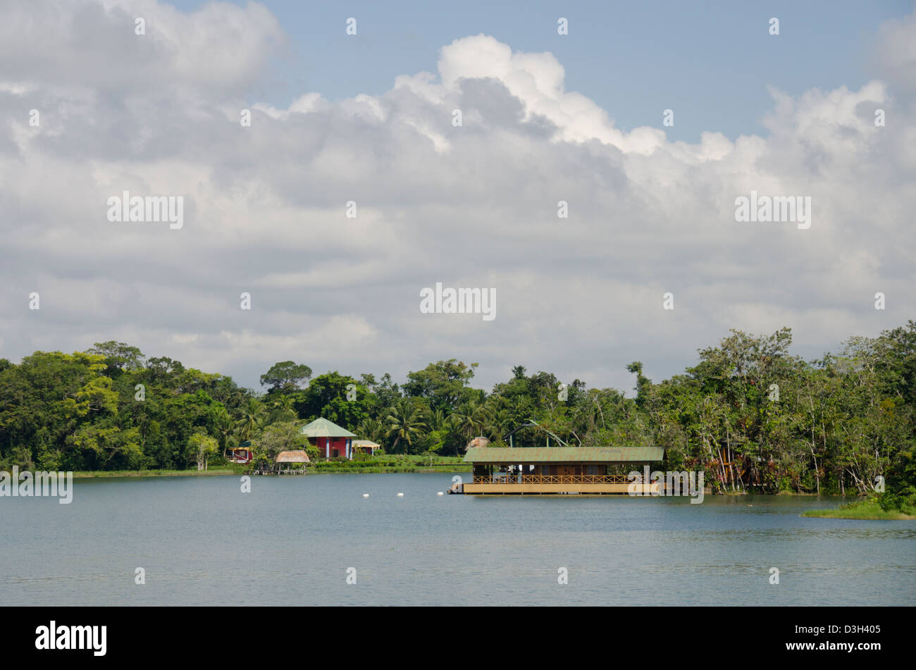 Guatemala, Rio Dulce National Park. Rio Dulce (Sweet River) runs from ...