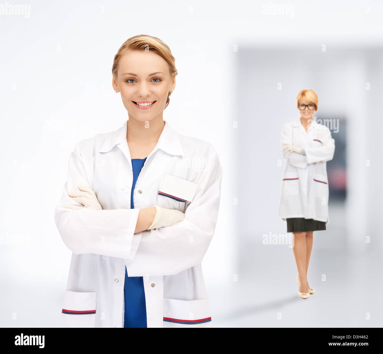 two attractive female doctors Stock Photo - Alamy
