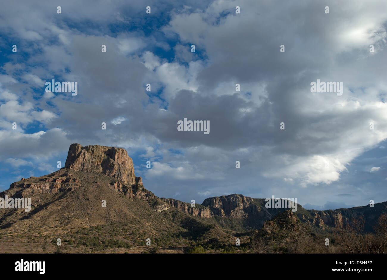 Casa Grande Peak, Chisos Basin, Big Bend National Park, Texas, USA ...