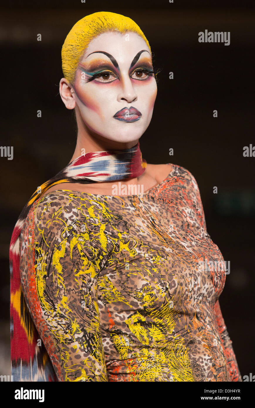 London, UK. 19th February 2013. Ziad Ghanem catwalk show at Fashion ...