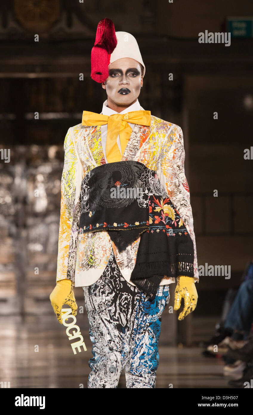 London, UK. 19th February 2013. Ziad Ghanem catwalk show at Fashion ...