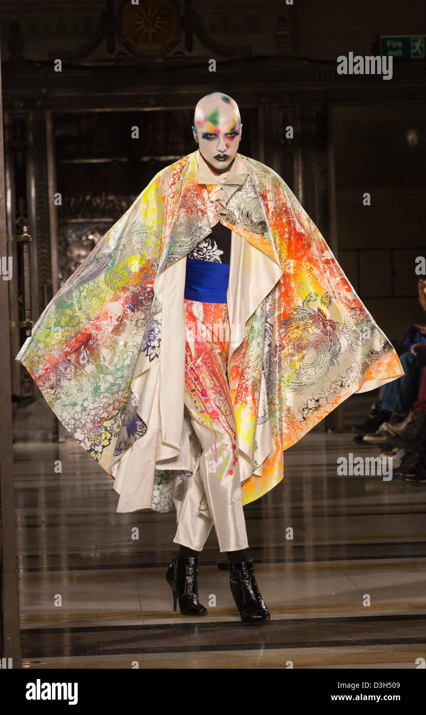 London, UK. 19th February 2013. Ziad Ghanem catwalk show at Fashion ...