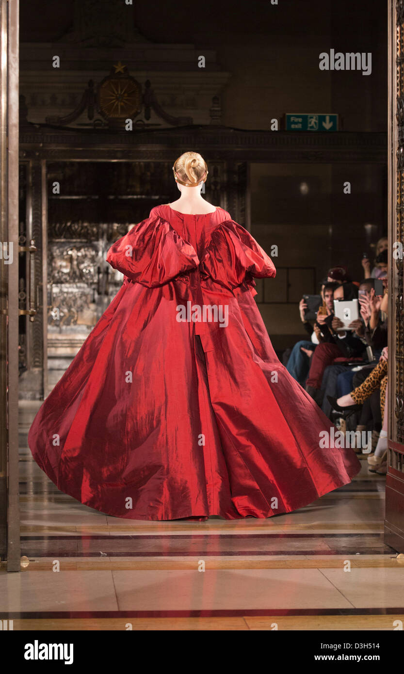London, UK. 19th February 2013. Ziad Ghanem catwalk show at Fashion ...