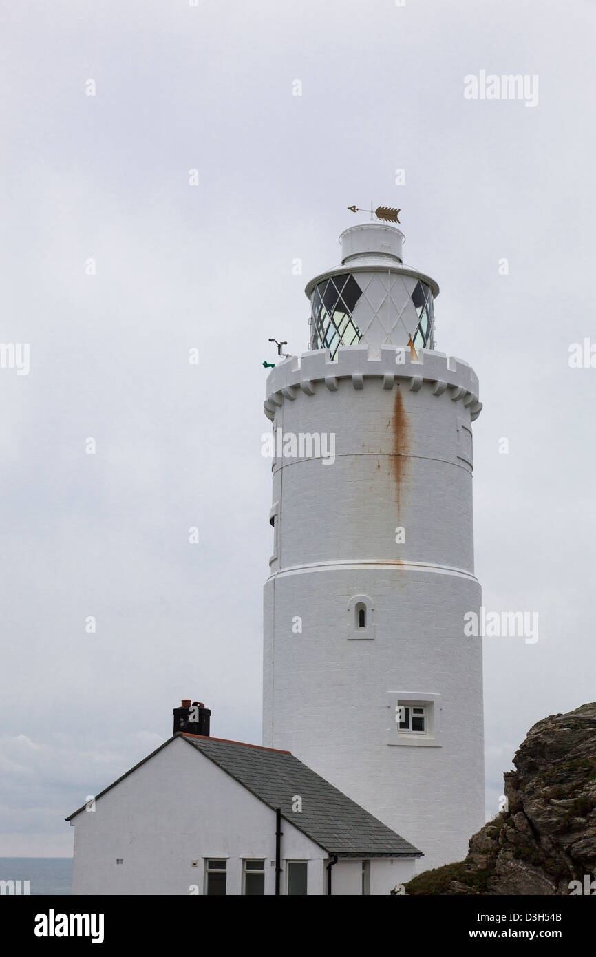 Start Point lighthouse (built in 1836), Devon Stock Photo - Alamy