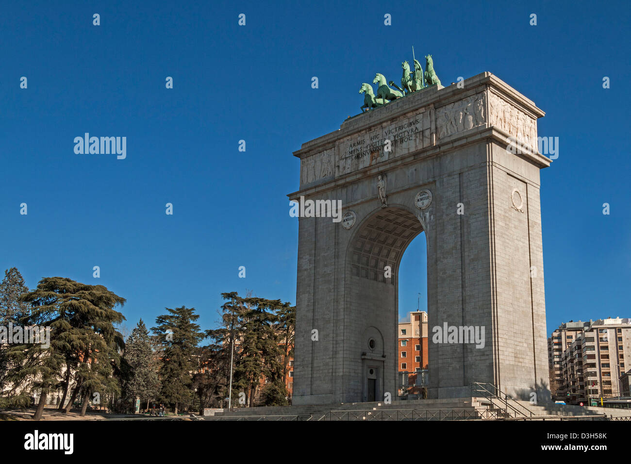 Triumphal arch of Madrid, Spain Stock Photo - Alamy