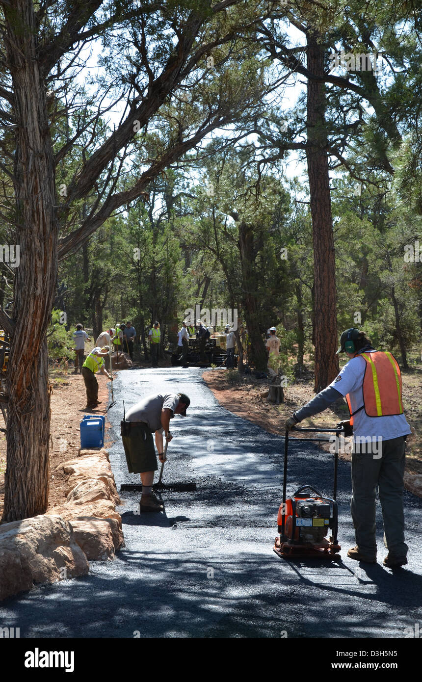 Construction of the South Rim Greenway at Grand Canyon National Park is ...