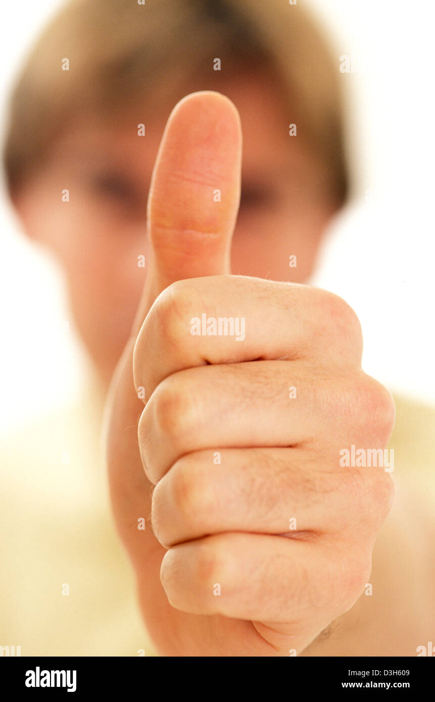Upraised hand hi-res stock photography and images - Alamy