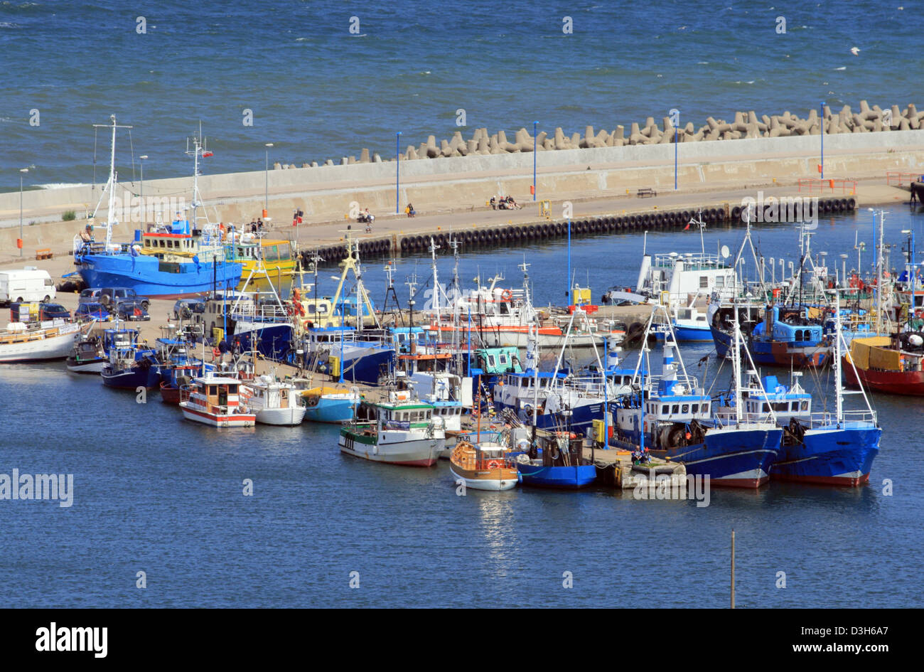 Aerial view of the marina Stock Photo - Alamy