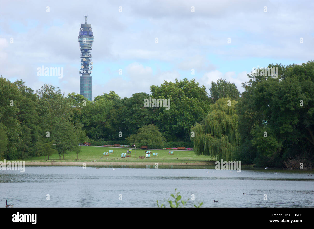 The Telecom Tower and Regents Park in London, England Stock Photo - Alamy