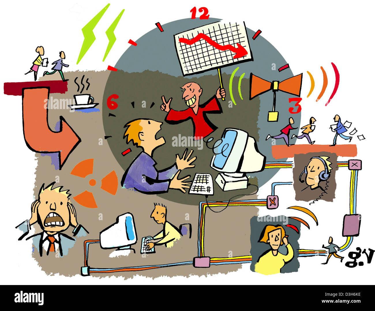 Old computer science symbols illustration hi-res stock photography and ...