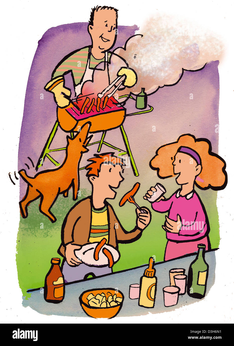 Barbecue illustrations hi-res stock photography and images - Alamy