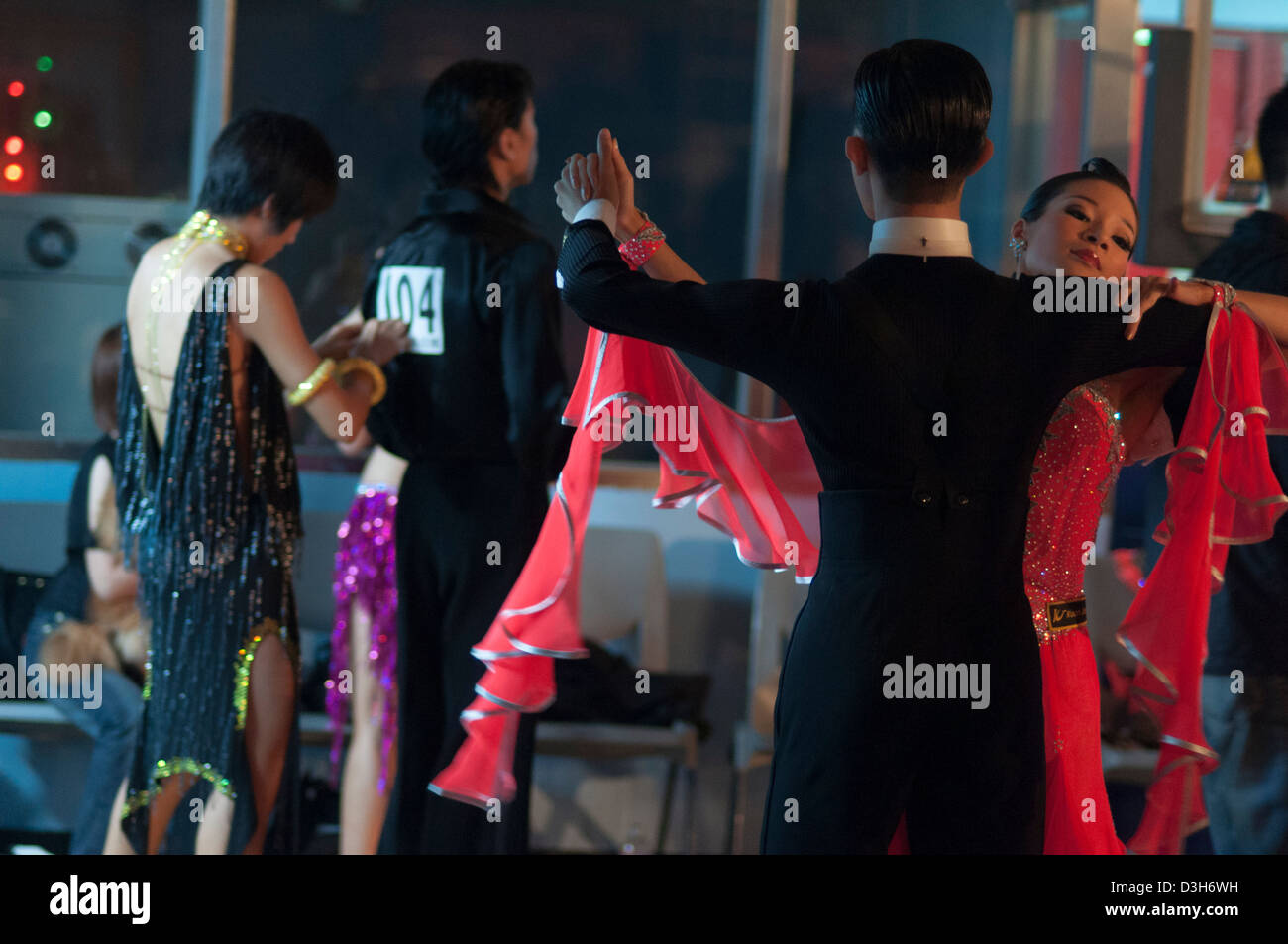 Competitive ballroom dancers in Taipei, Taiwan Stock Photo - Alamy