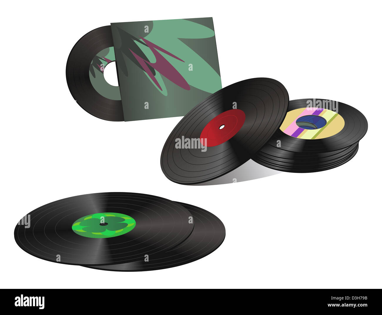 Lp record collection on Cut Out Stock Images & Pictures - Alamy