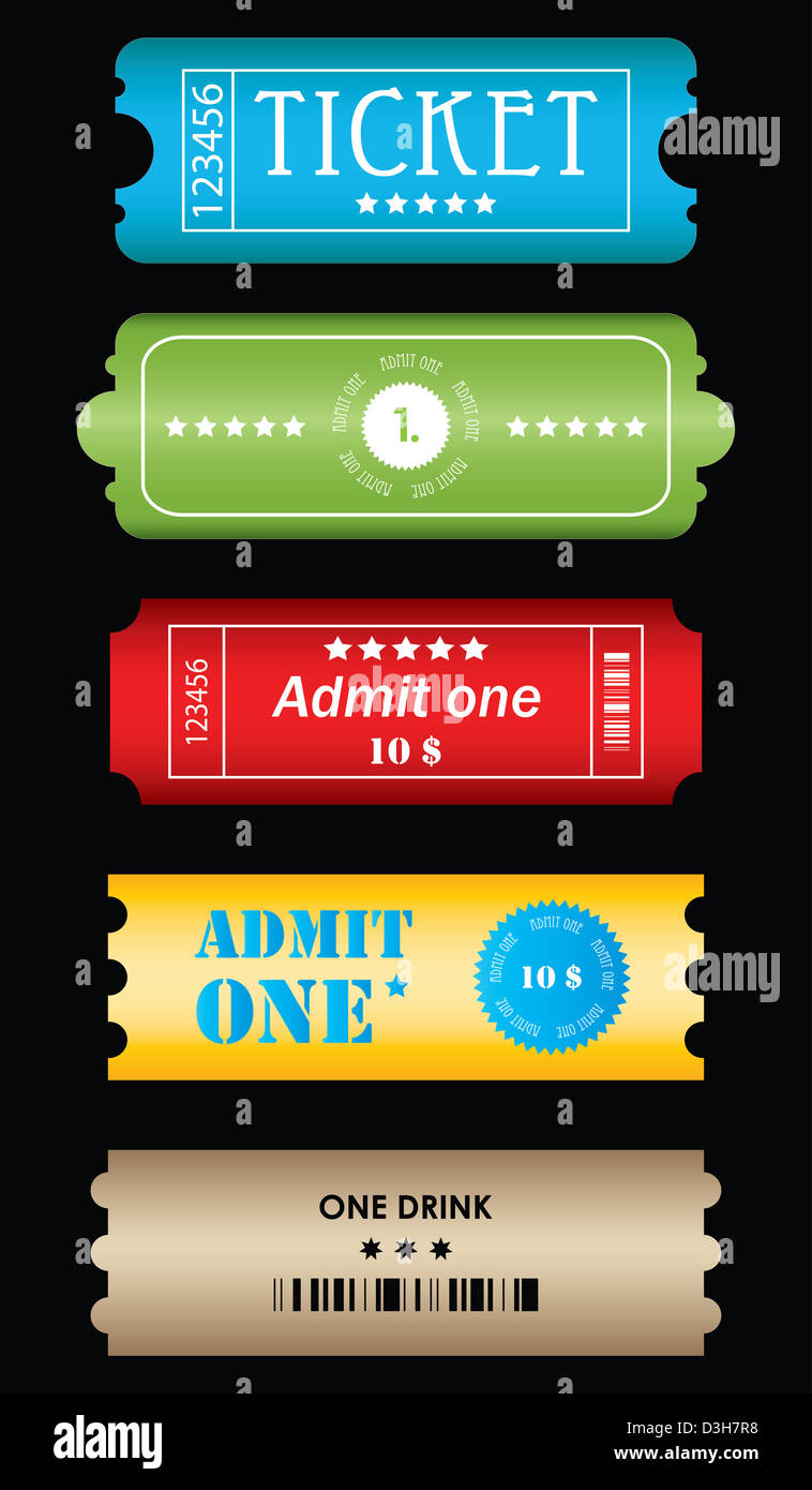Ticket styles hi-res stock photography and images - Alamy