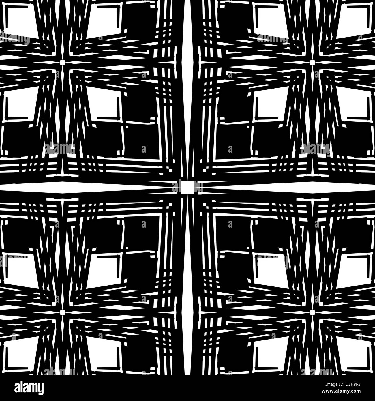 Symmetrical background pattern of black triangles and squares Stock ...