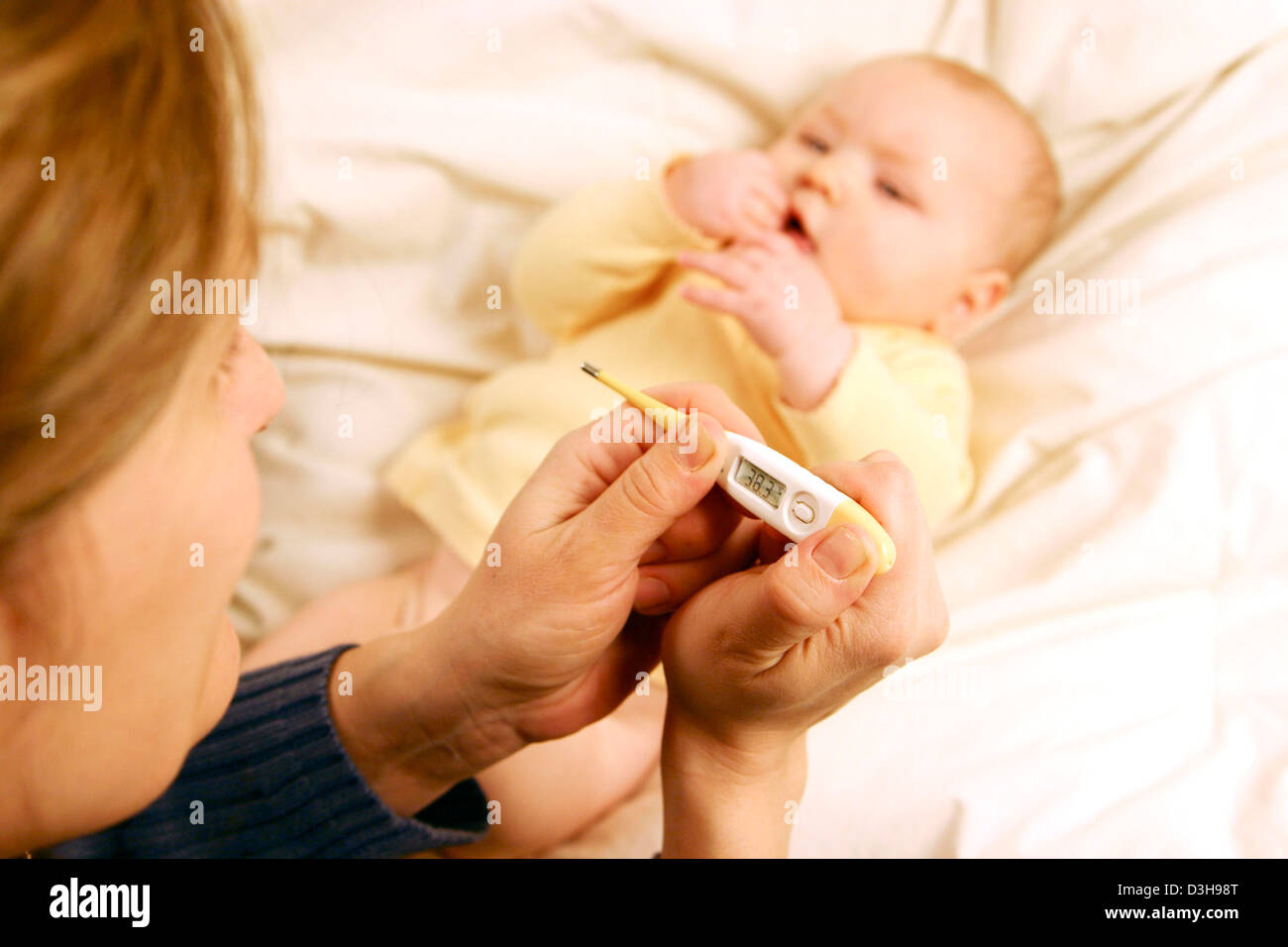 INFANT WITH FEVER Stock Photo - Alamy