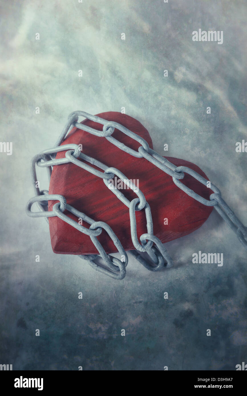 a heart in chains Stock Photo - Alamy