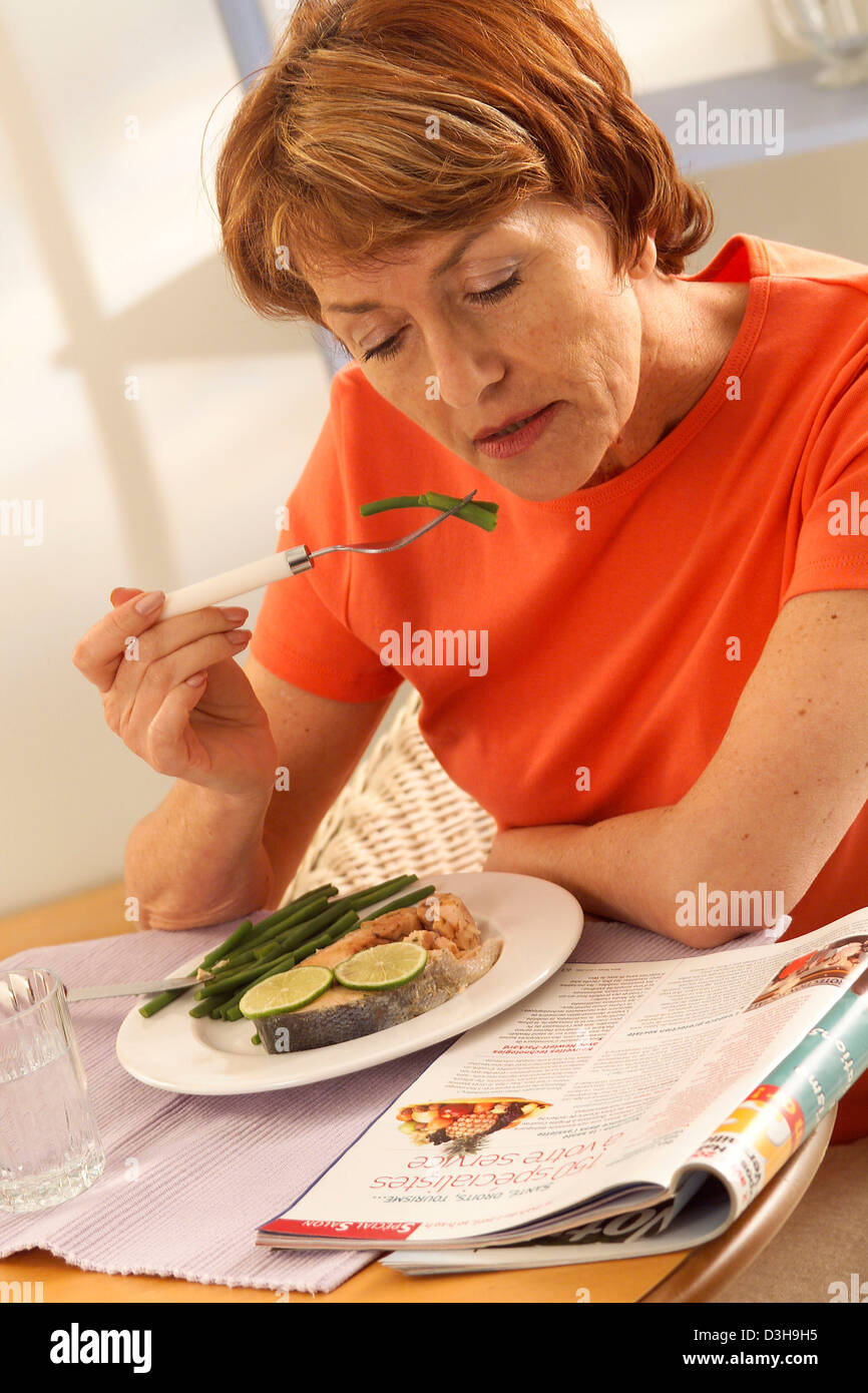 Elderly eating oily fish hi-res stock photography and images - Alamy