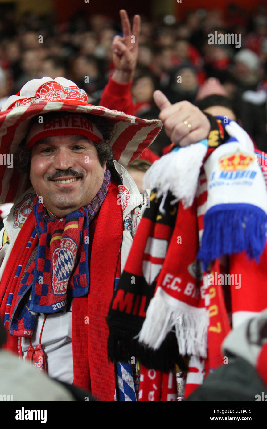 19.02.2013. London, England. Bayern Munich Fans in fancy dress at the ...