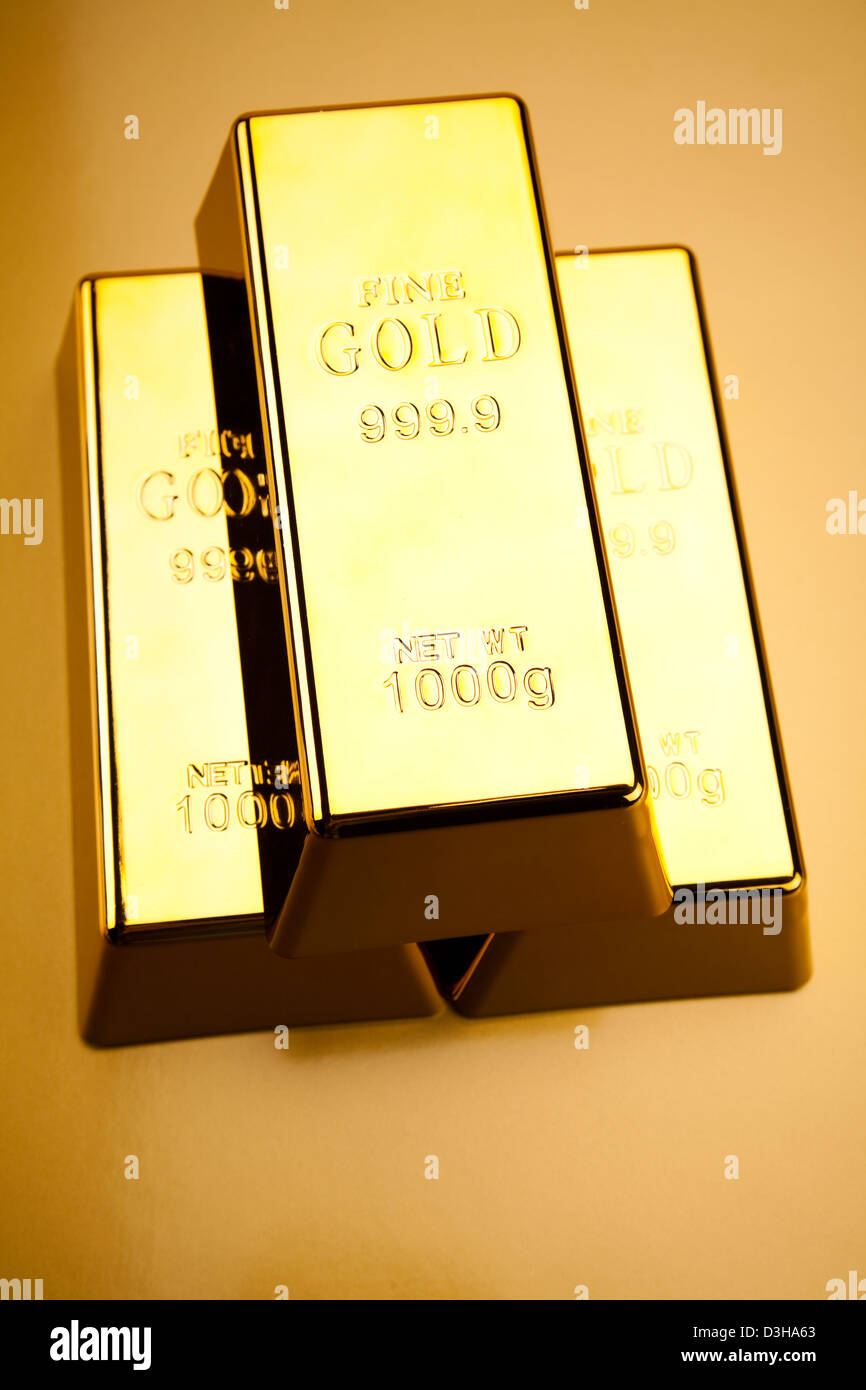 Gold bars background Stock Photo - Alamy