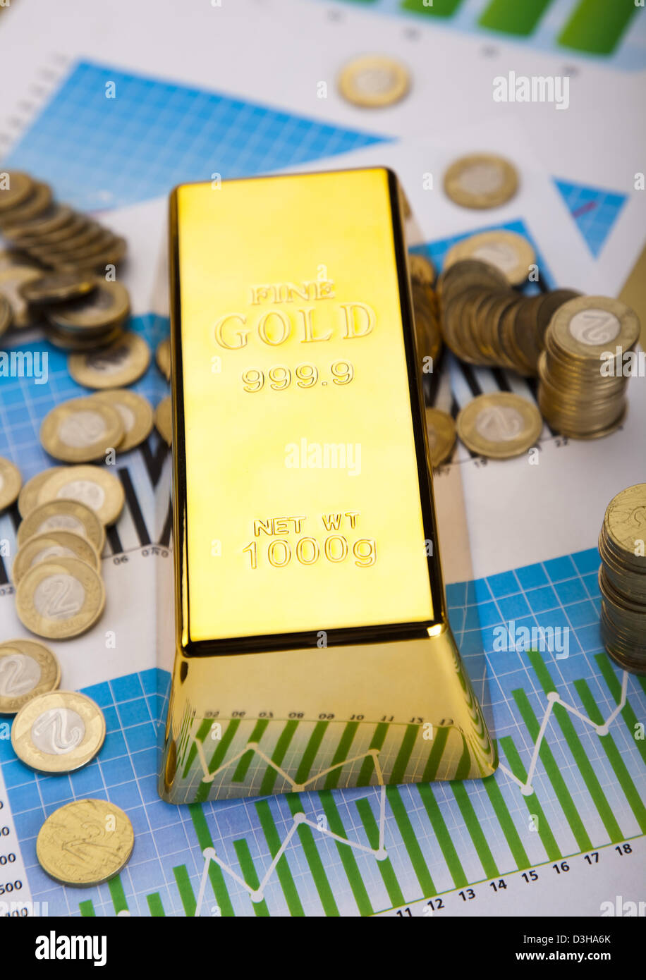 Gold and money Stock Photo - Alamy