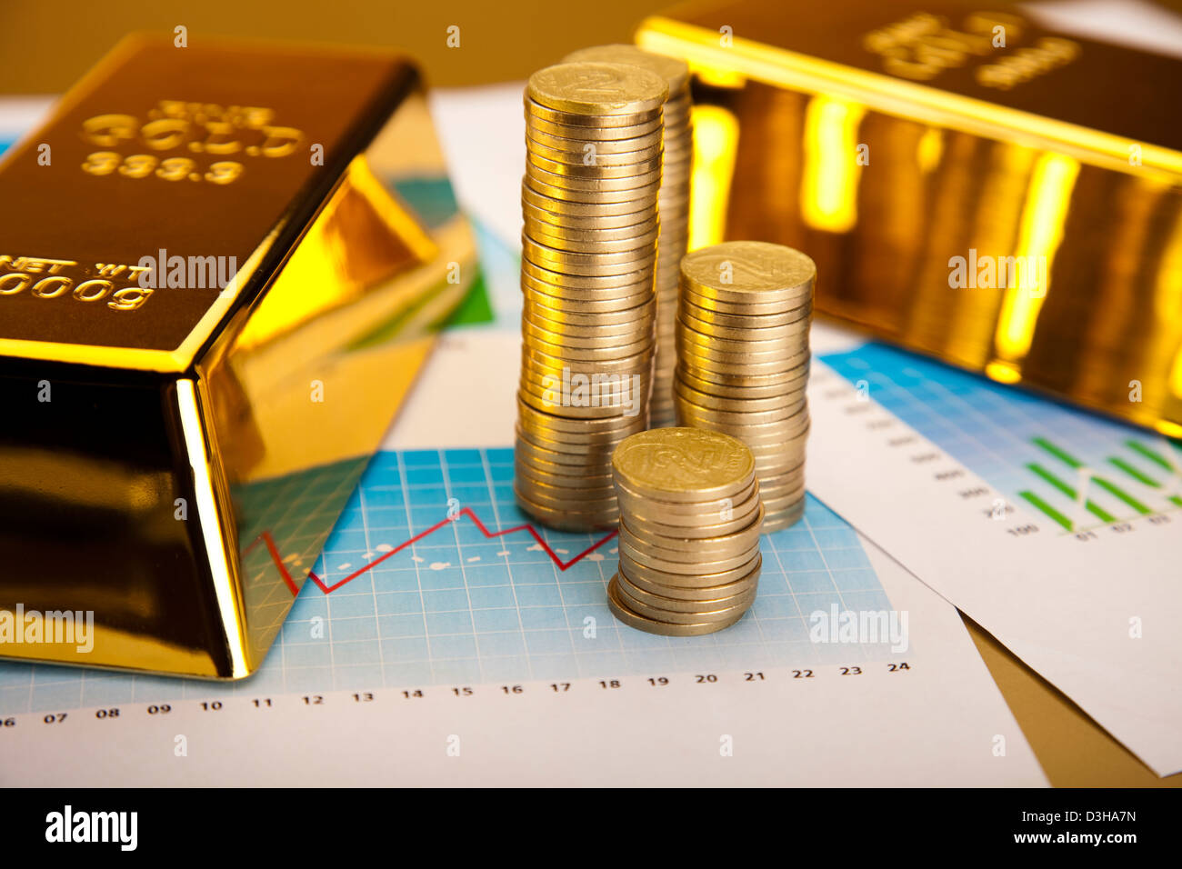 Gold and money Stock Photo - Alamy