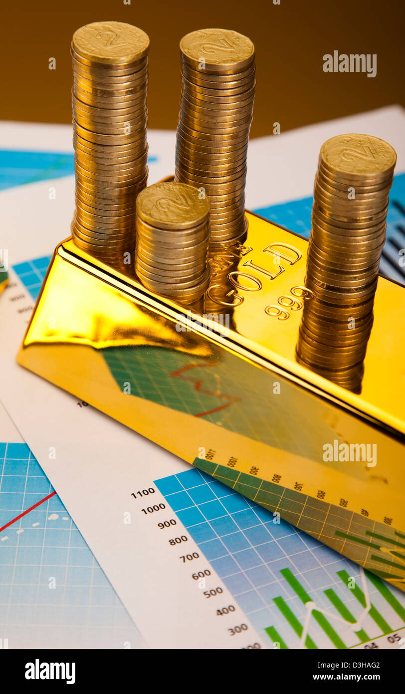 Gold and money Stock Photo - Alamy