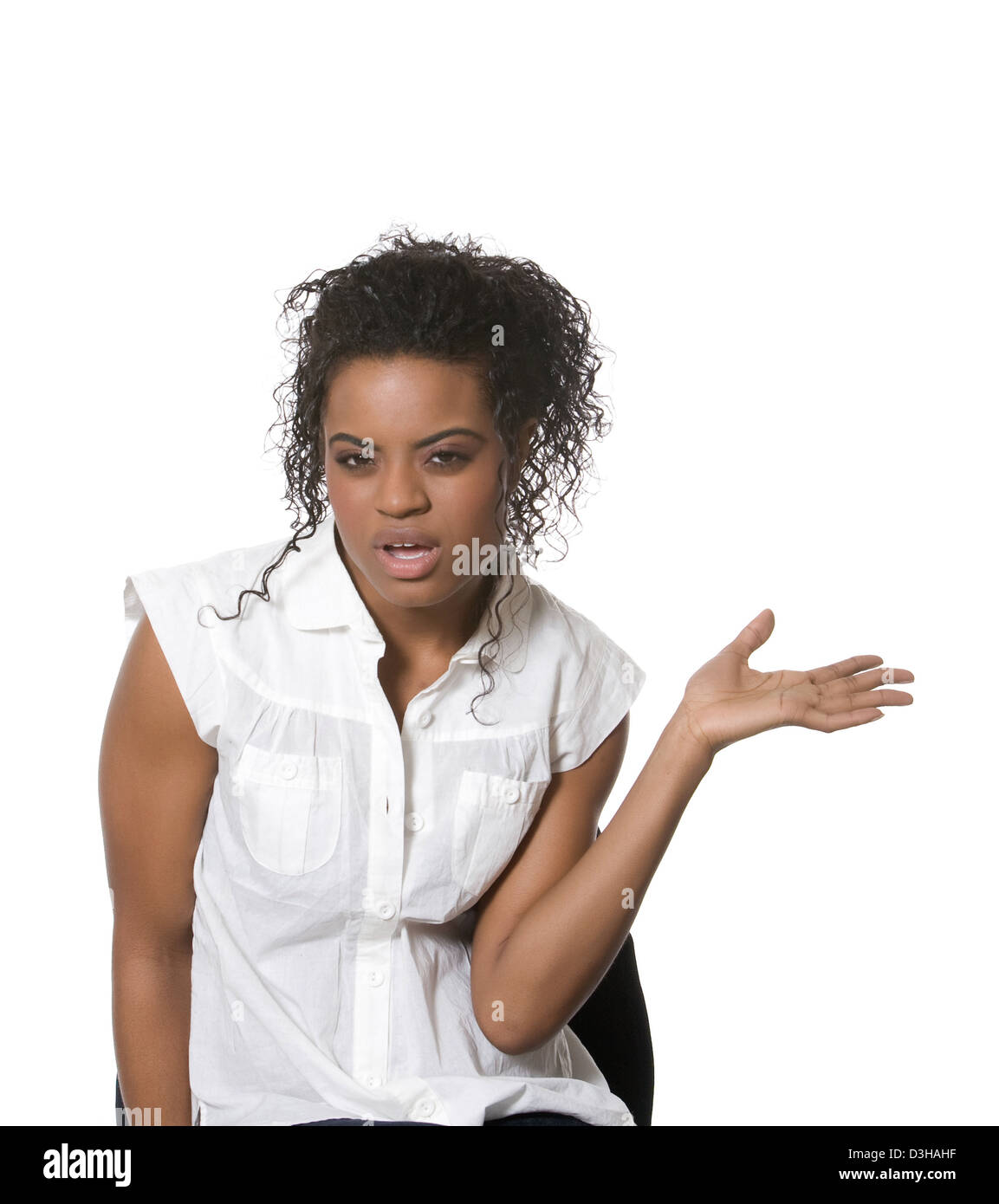 Expressive young woman Stock Photo - Alamy