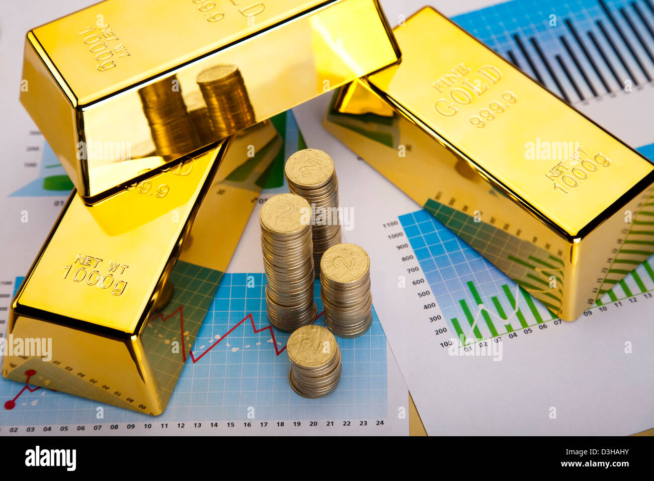 Gold and money Stock Photo - Alamy