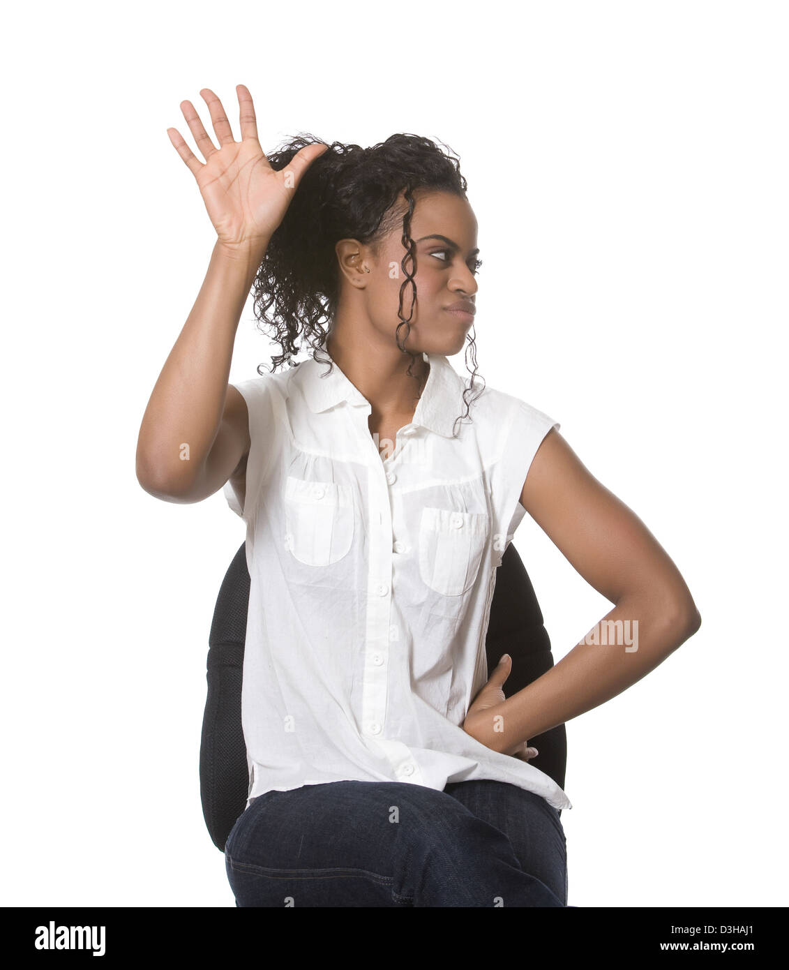 Expressive young woman Stock Photo - Alamy