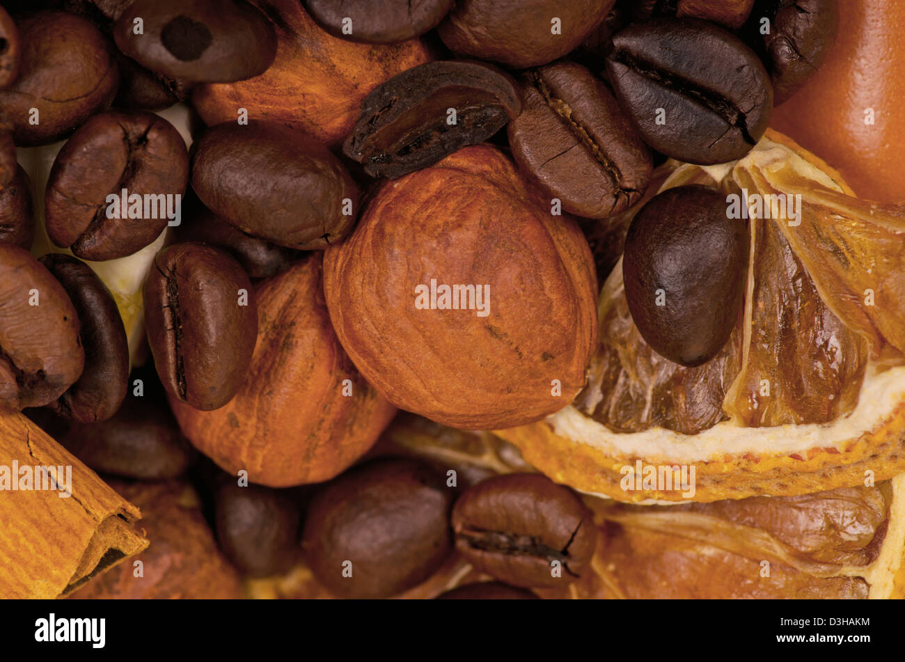 coffee beans and nuts Stock Photo - Alamy