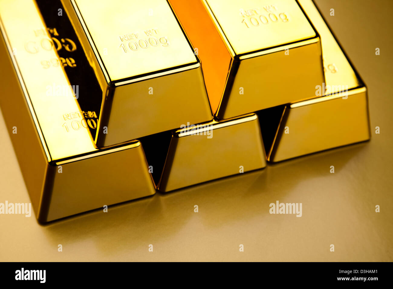 Stack of gold bars Stock Photo - Alamy