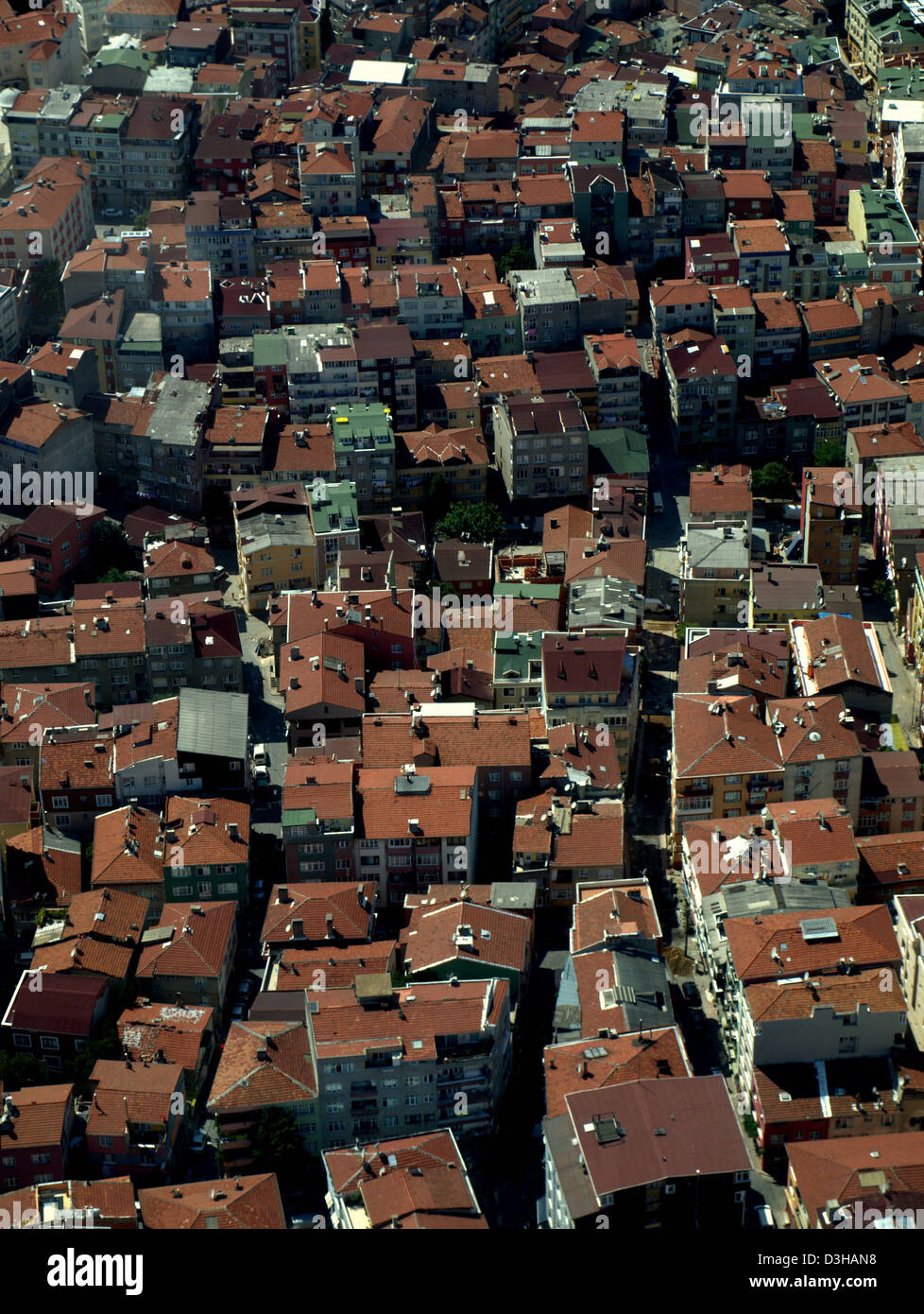 Panoramic bird's eye view of Istanbul from atop Sapphire Tower, Turkey ...