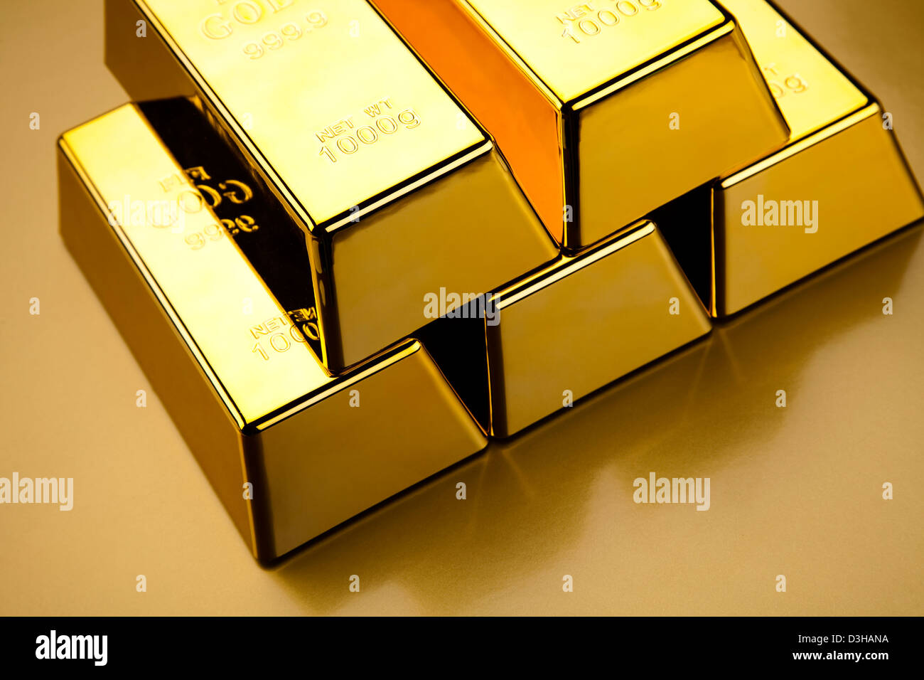 Stack of gold bars Stock Photo - Alamy