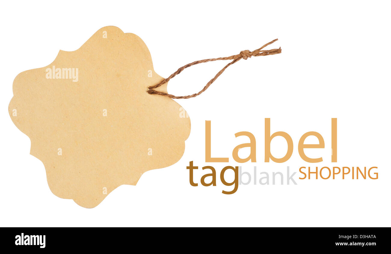 label (tag) isolated on white background Stock Photo - Alamy