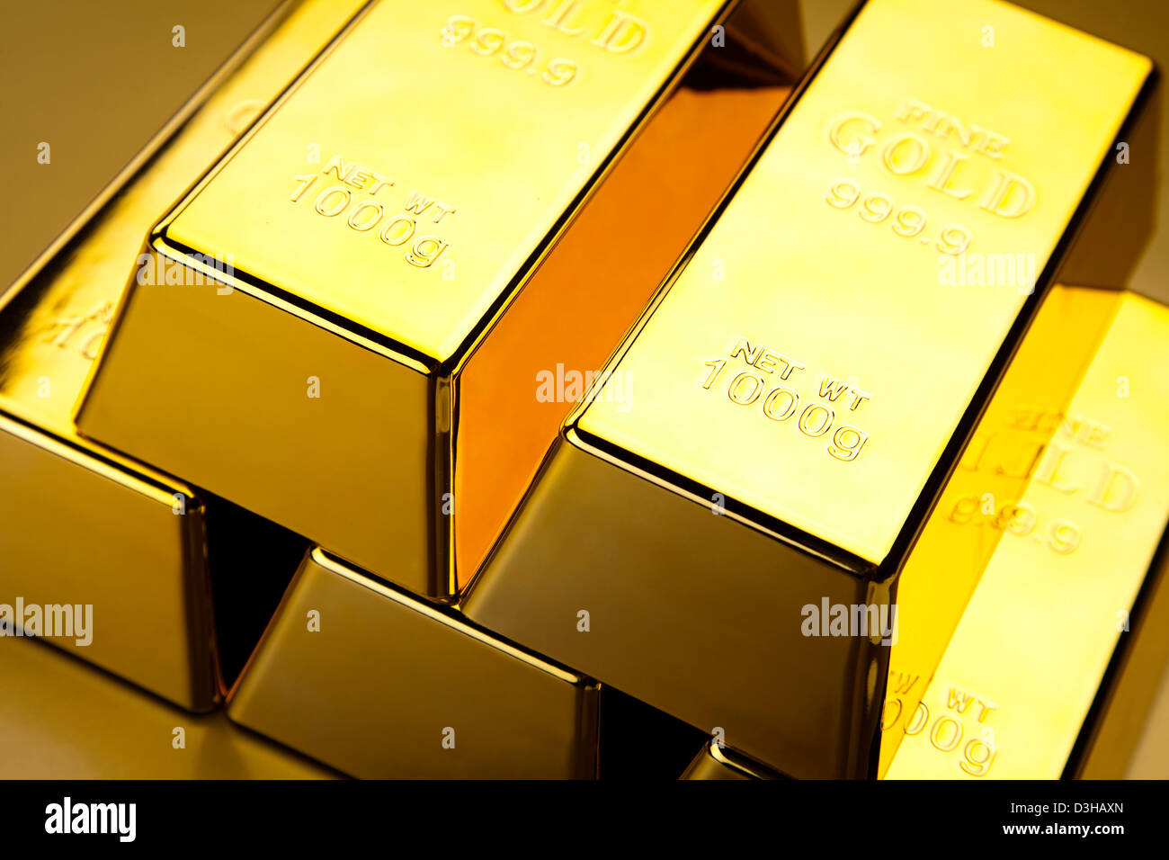 Stack of gold bars Stock Photo - Alamy