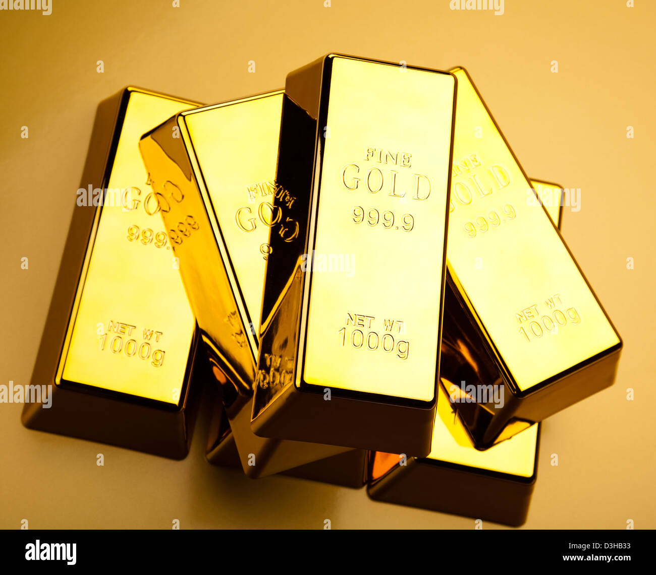 Stack of gold bars Stock Photo - Alamy
