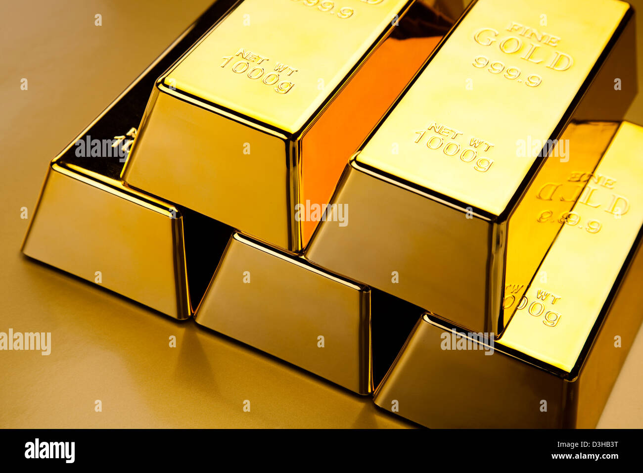 Stack of gold bars Stock Photo - Alamy