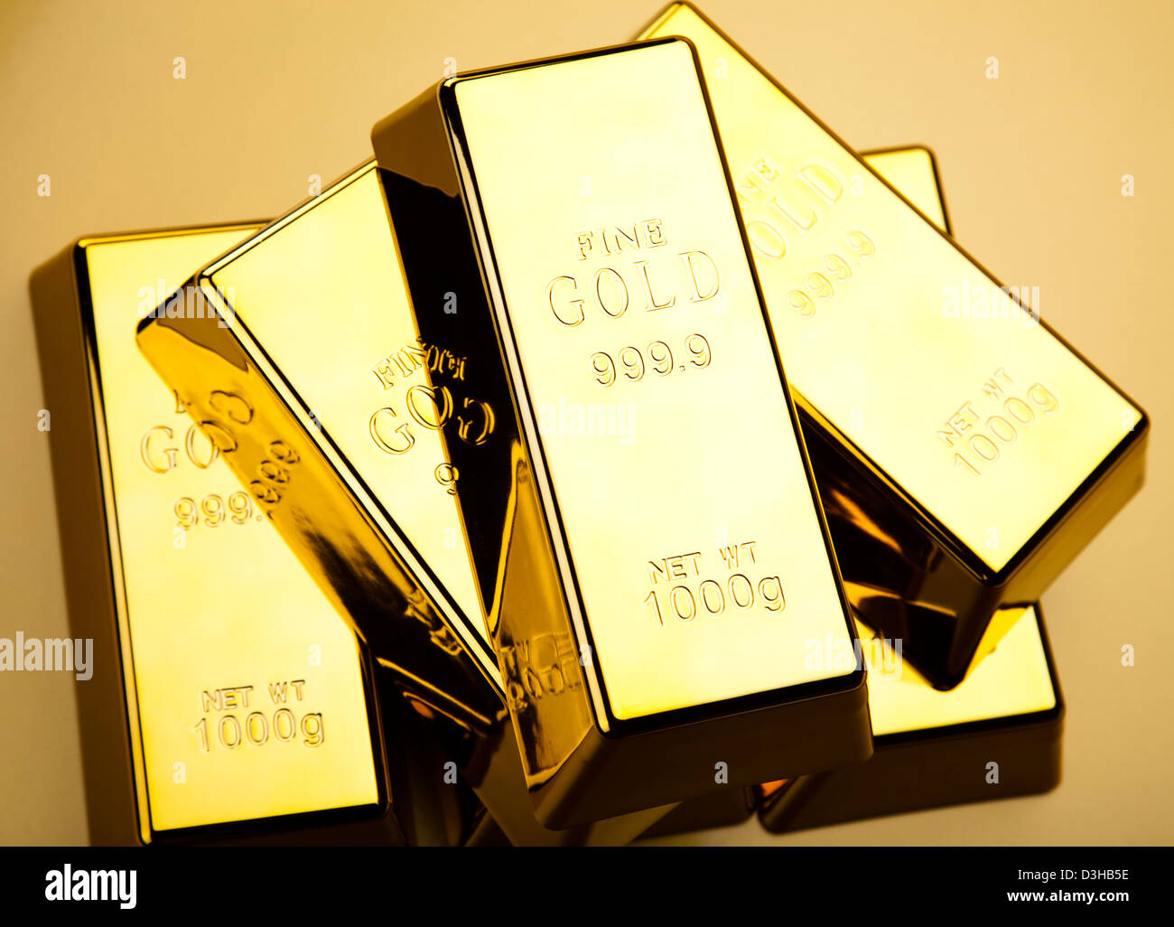 Stack of gold bars Stock Photo - Alamy