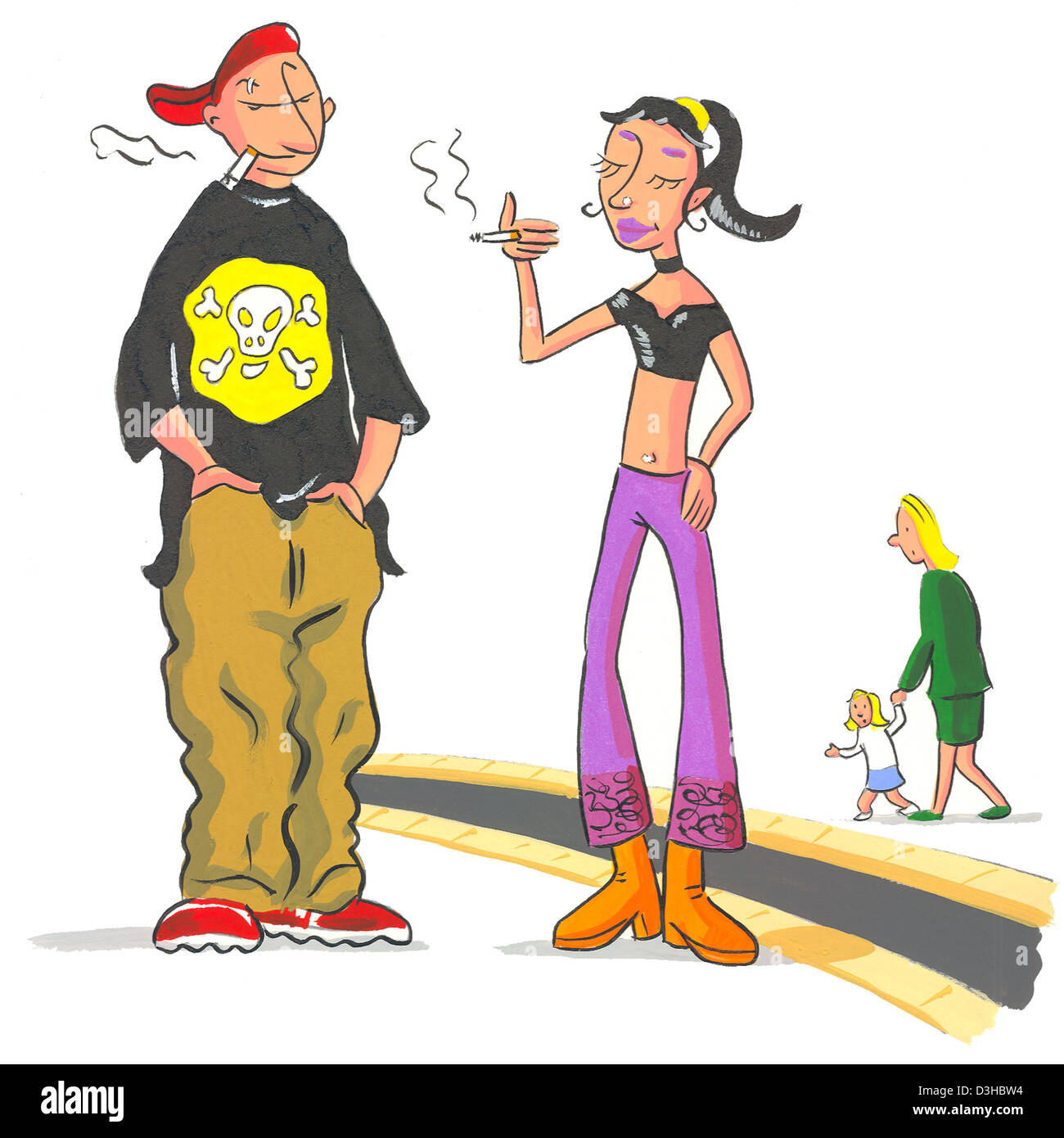 Smoking drawing hi-res stock photography and images - Alamy