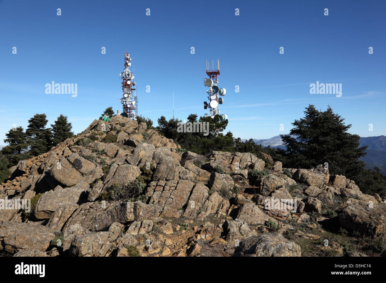 Communication station on mountain hi-res stock photography and images - Alamy