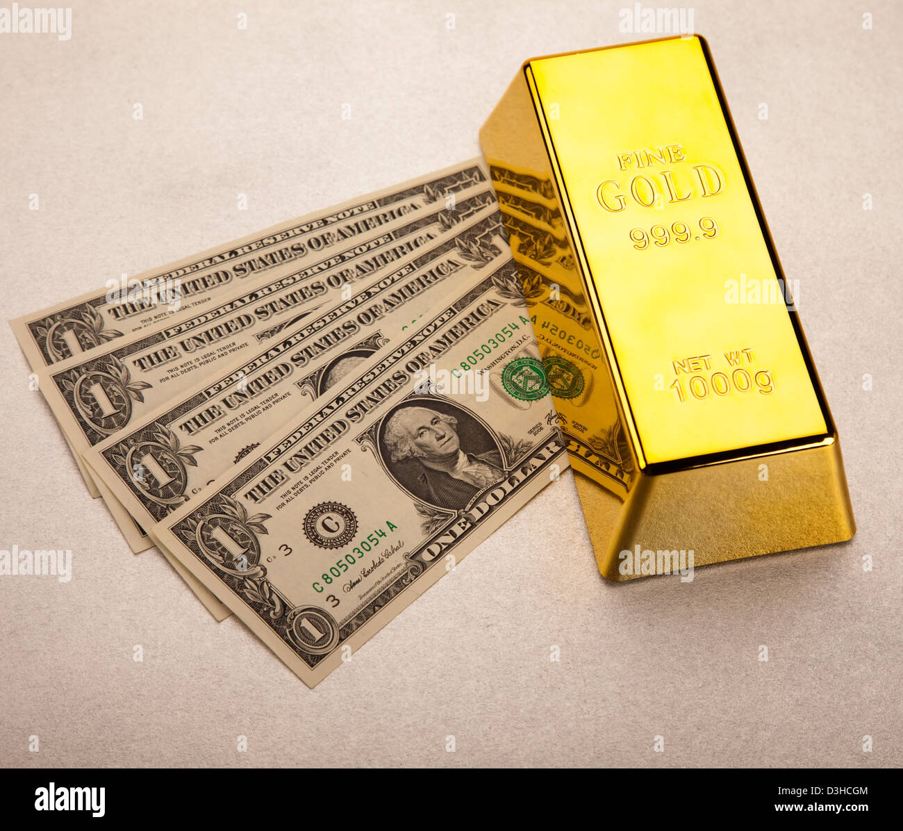 Gold and money Stock Photo - Alamy