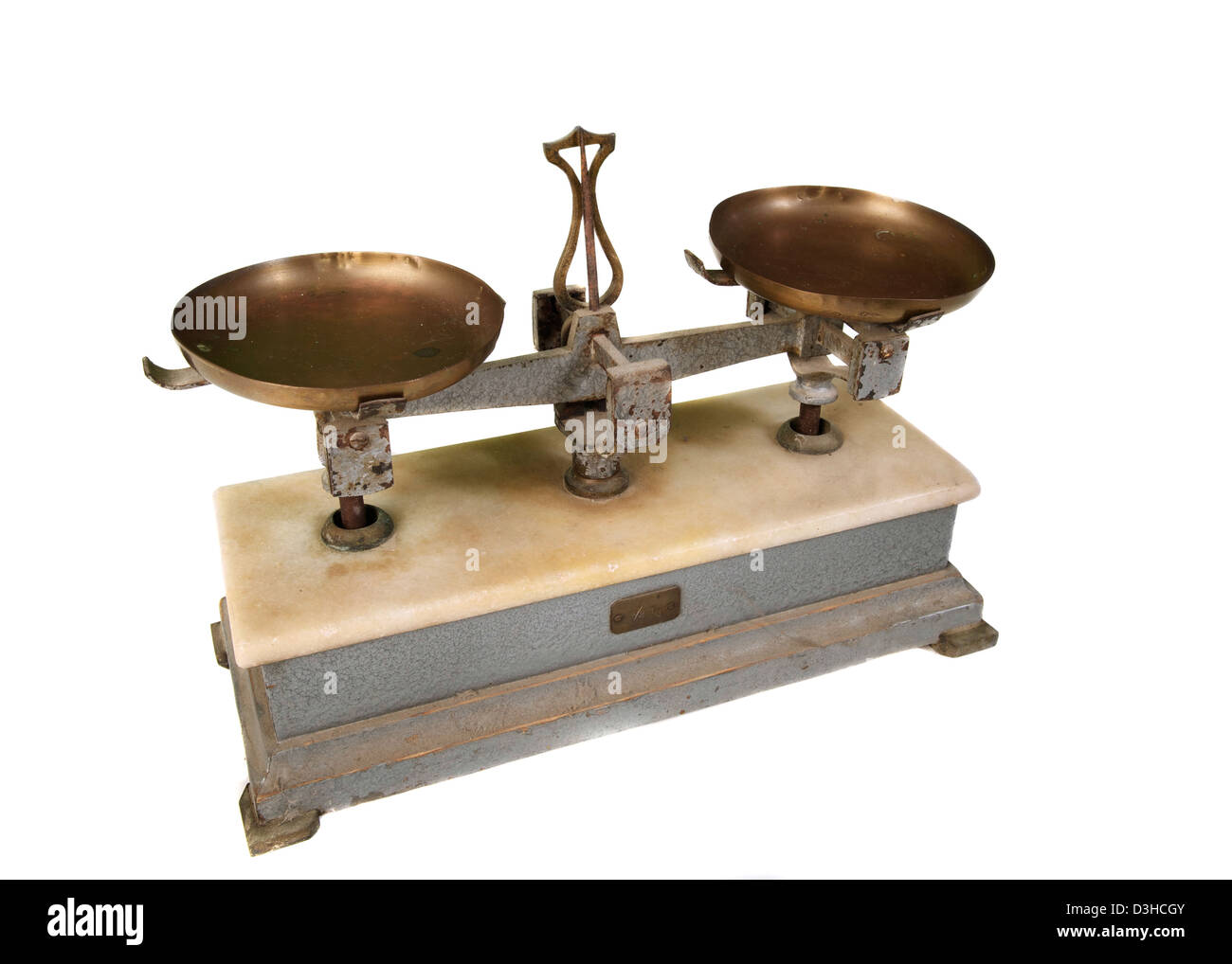 True balance used in a pharmacy before 1900´s year Stock Photo - Alamy