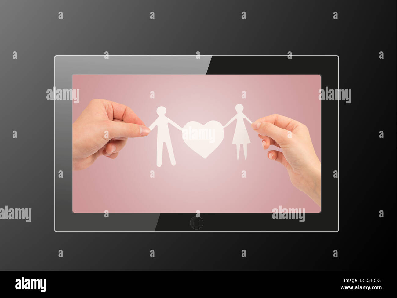 Black generic tablet pc, 3d render Stock Photo - Alamy
