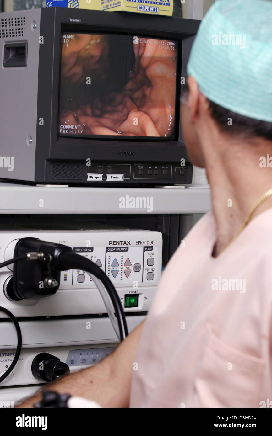 COLON, ENDOSCOPY EXAMINATION Stock Photo - Alamy