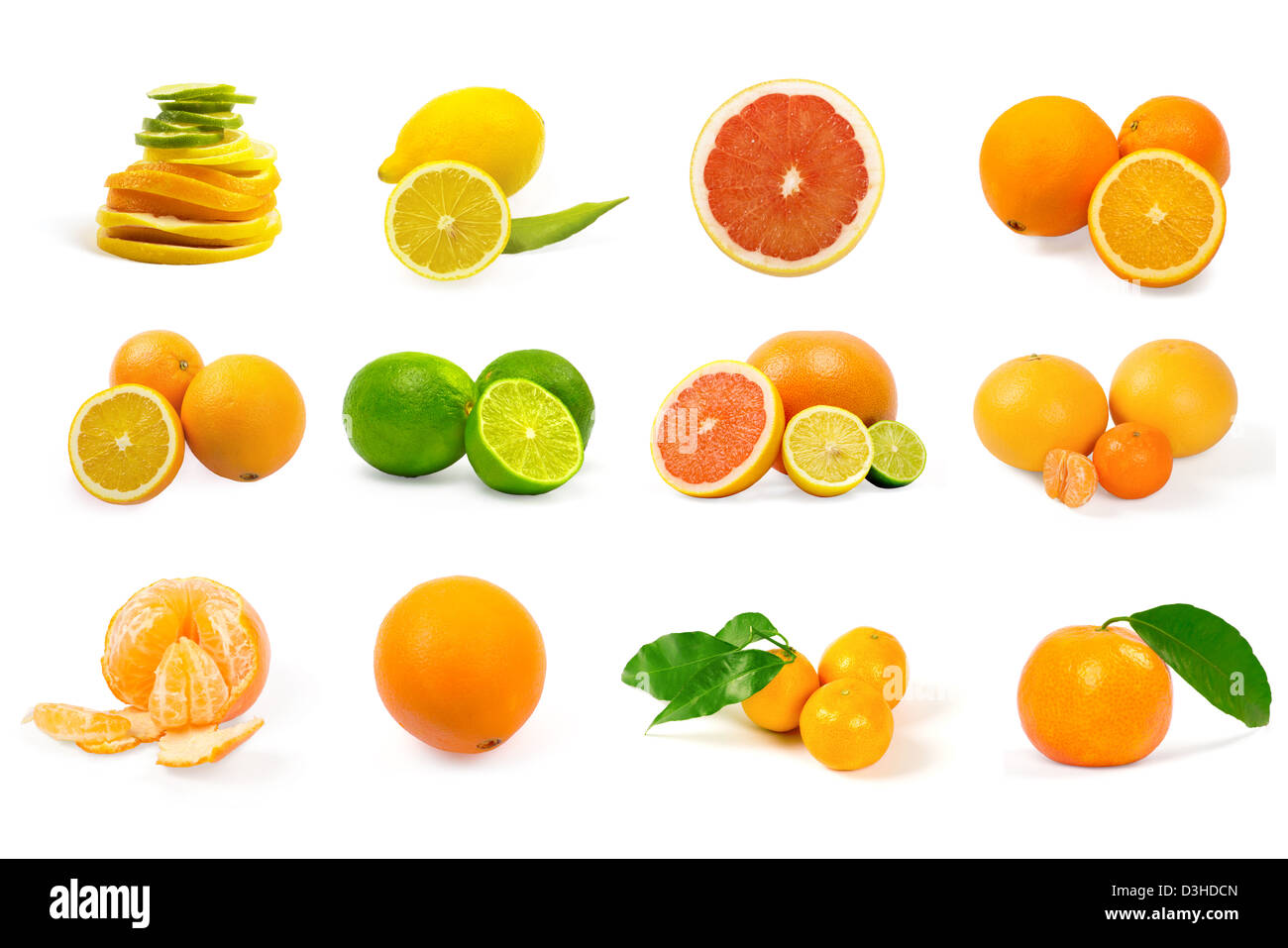 Set of fruits isolated on white background Stock Photo - Alamy