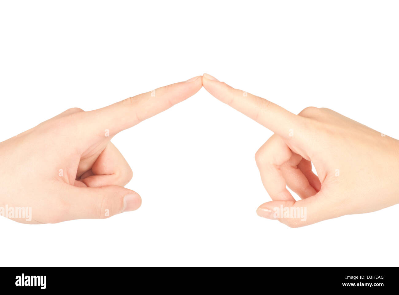 People touching by fingers, isolated on white Stock Photo - Alamy