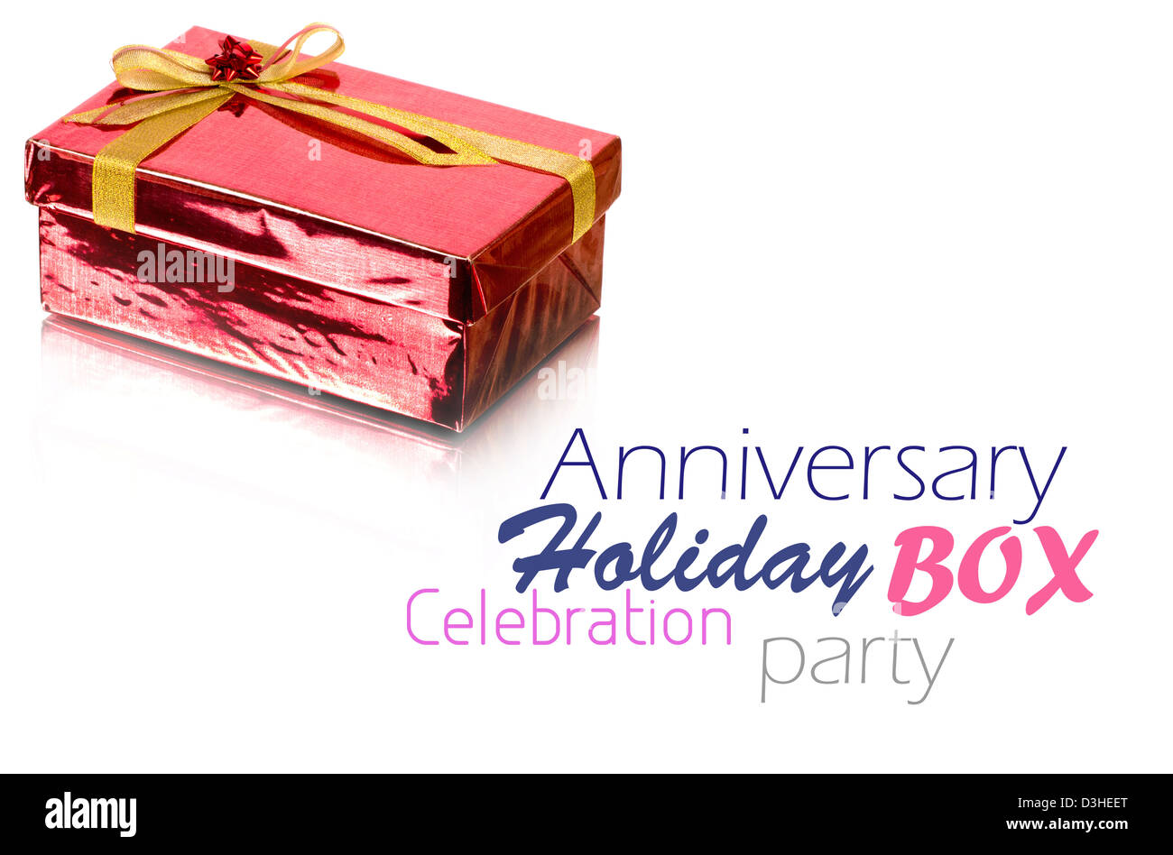 Red Gift Box on white background Stock Photo - Alamy